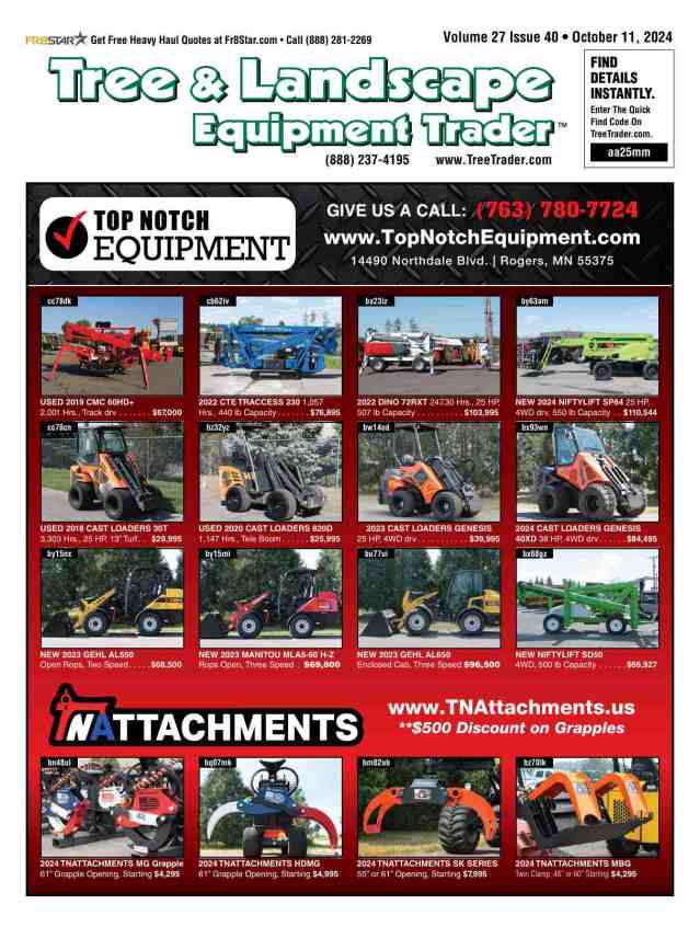 Tree & Landscape Equipment Trader Digital Edition Archive | TreeTrader.com