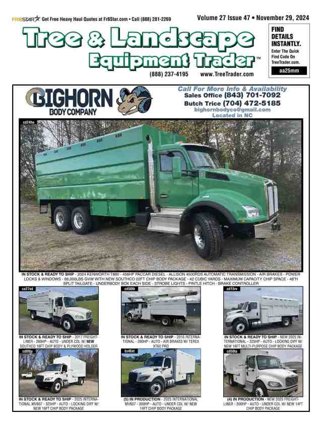 Tree & Landscape Equipment Trader Digital Edition Archive | TreeTrader.com